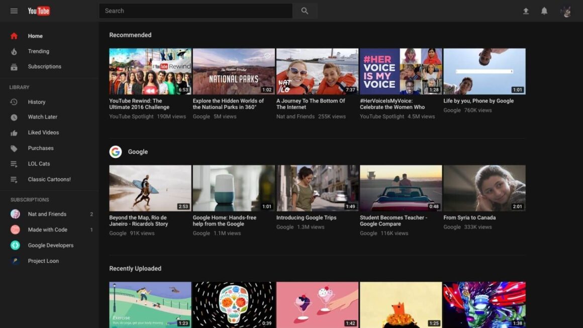 YouTube anuncia modo escuro e redesign do site