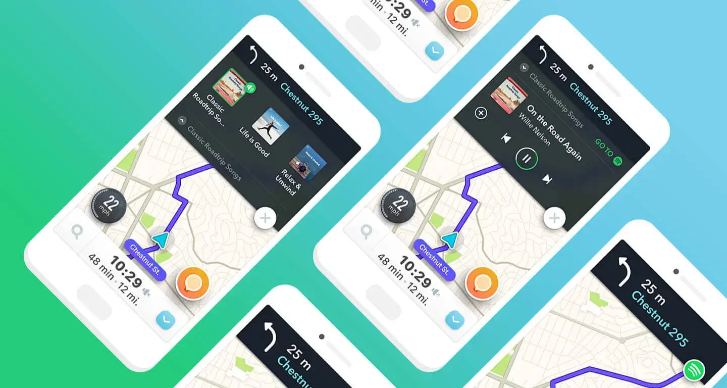 Learn to integrate Waze and Spotify to listen to music while driving