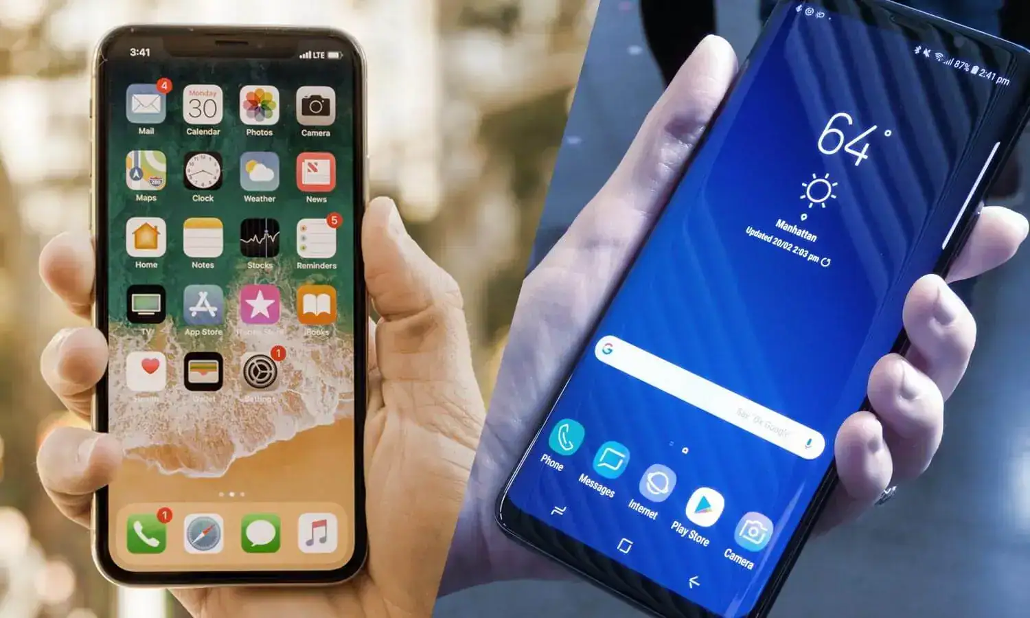 Comparativo: Samsung Galaxy S9+ vs Apple iPhone X