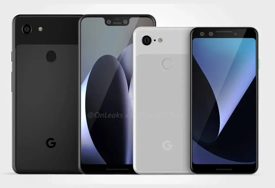 Google Pixel 3 y Pixel 3 XL aparecen en imágenes renderizadas