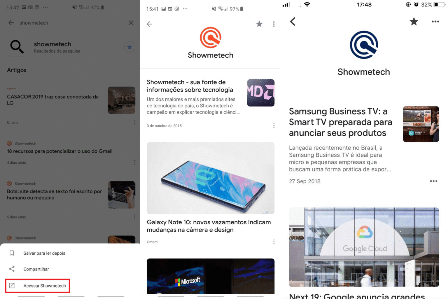 Como ocultar um site no Google Notícias