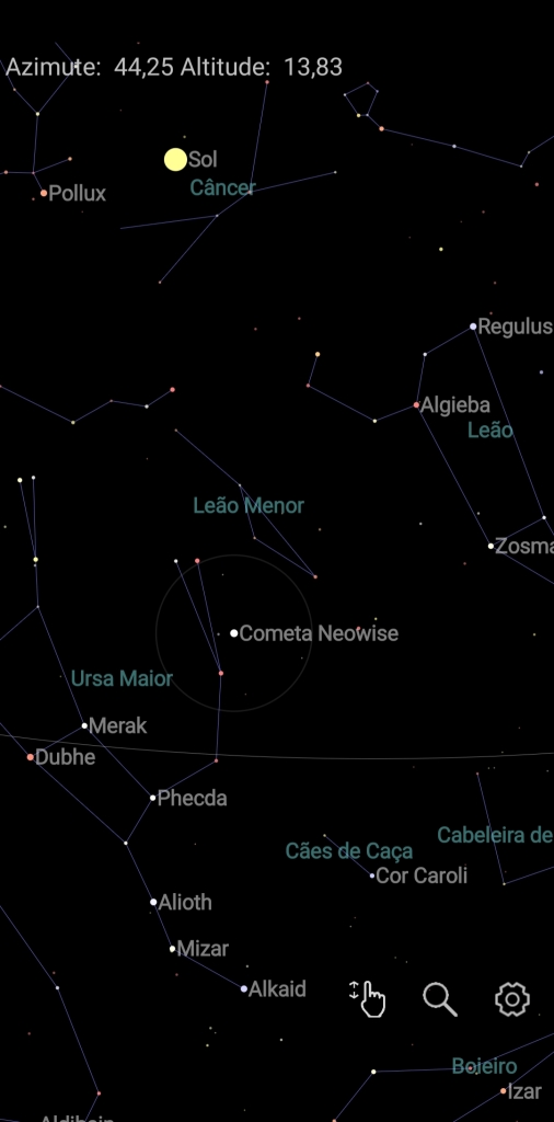 Como usar o smartphone para ver o cometa NEOWISE no Brasil