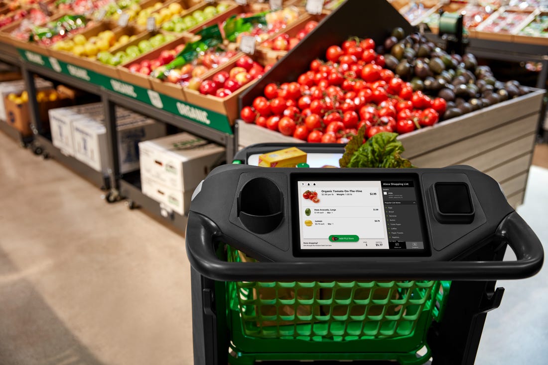 Conheça o Dash Cart, novo carrinho de compras inteligente da Amazon que ...