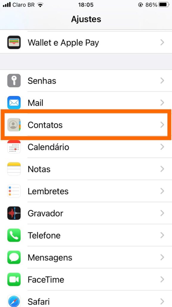 Como transferir contatos do chip SIM para o iPhone