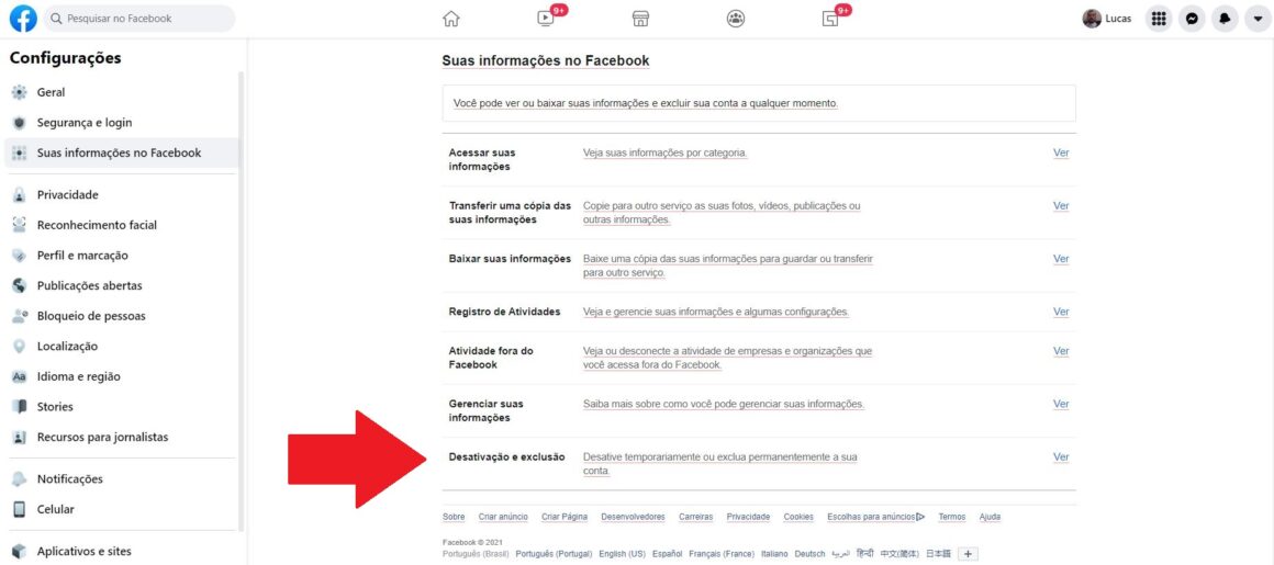 Como desativar o Facebook temporariamente