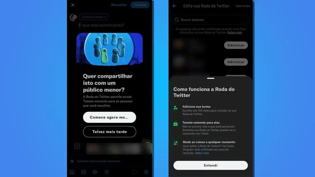 Roda do Twitter: novidade permite postagem de tweets exclusivos
