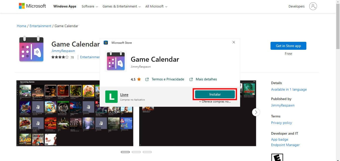 Como instalar um Calendário Gamer no Windows