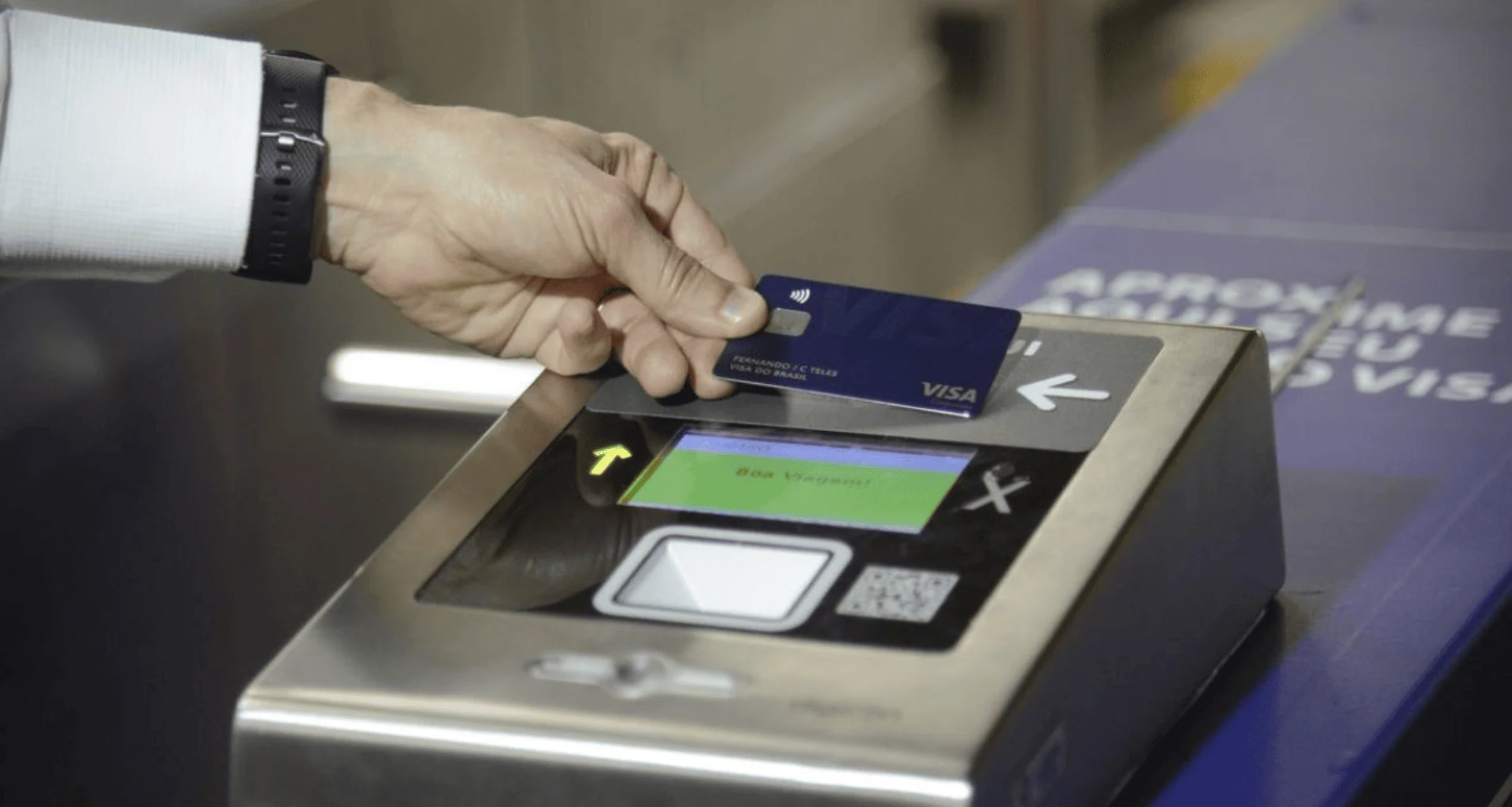 Metro and train in SP will accept credit and debit card payment