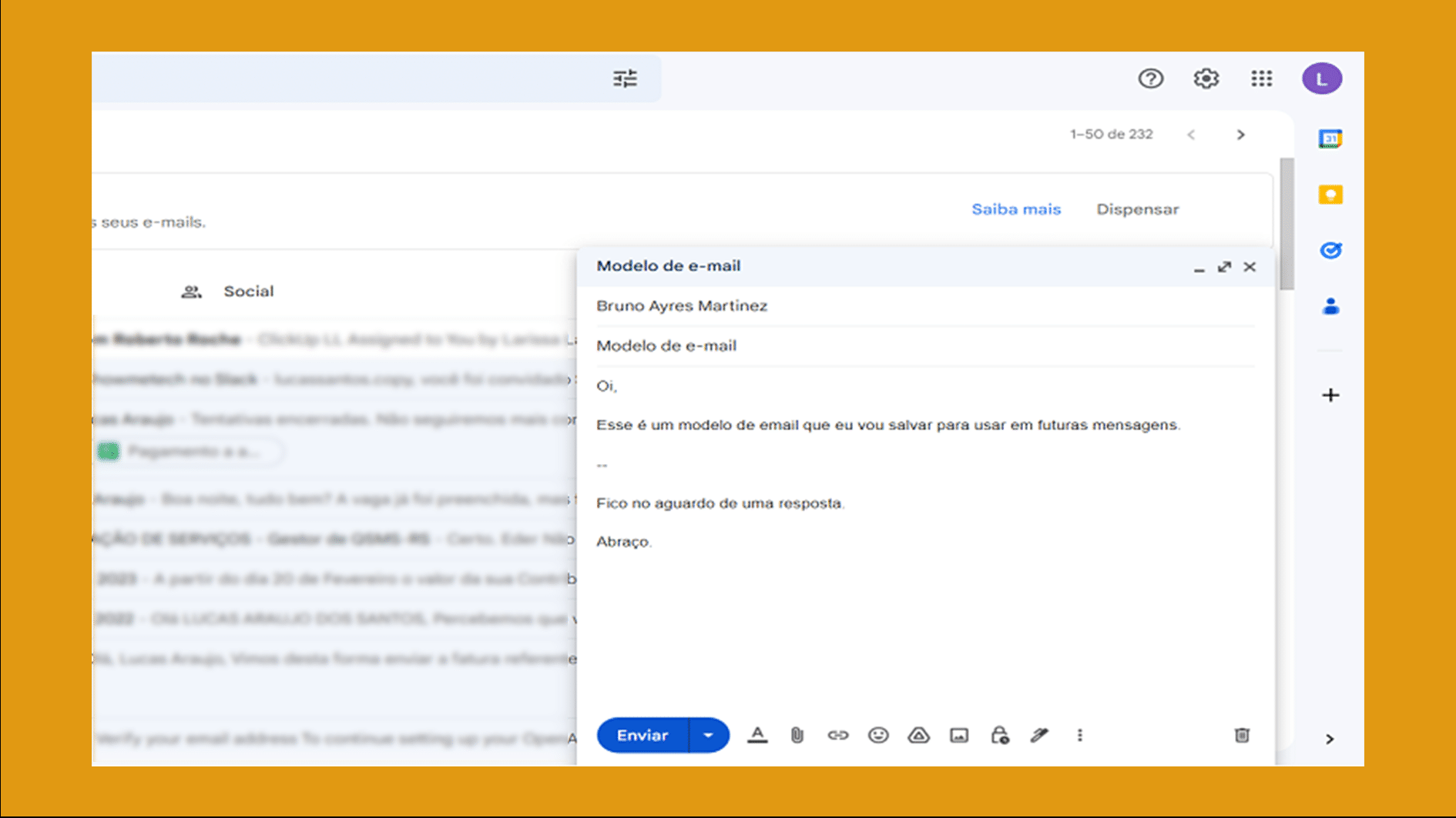 Cómo crear plantillas de correo electrónico o plantillas en Gmail