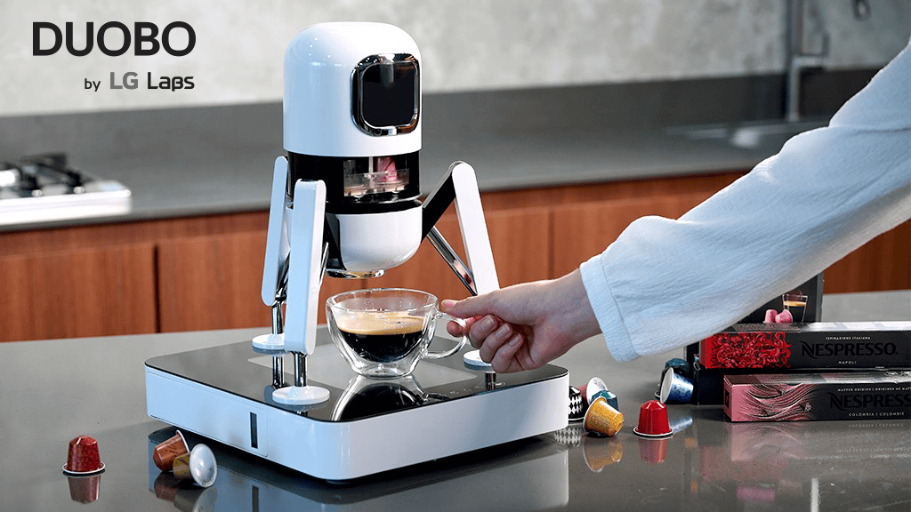 Cafeteira inteligente da LG tem sistema de cápsula dupla