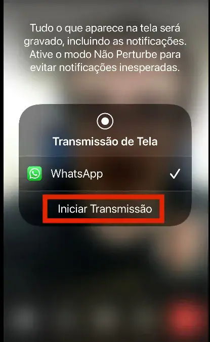 Como compartilhar a tela no WhatsApp