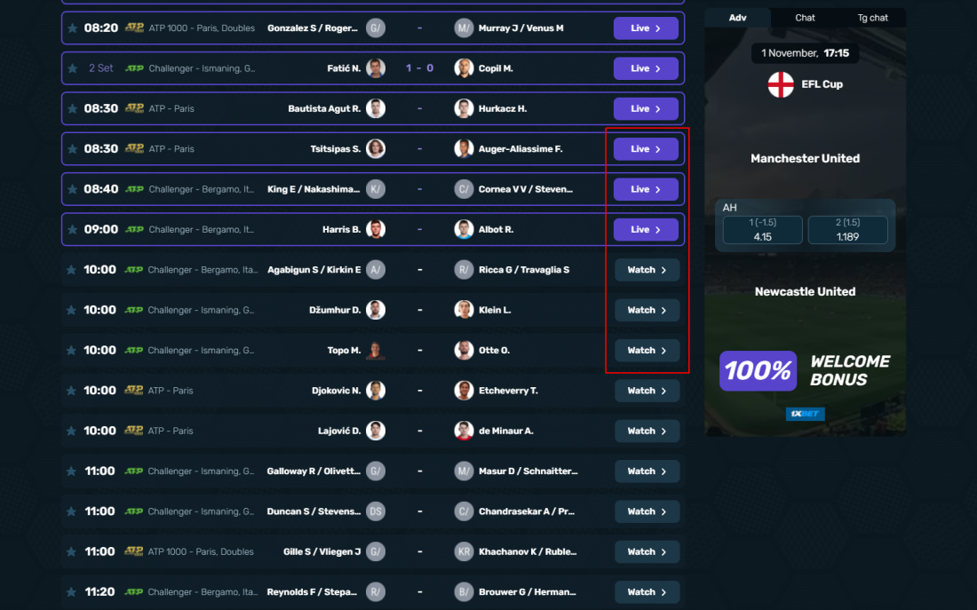 Acompanhe suas partidas de tênis com o Tennis Stream!