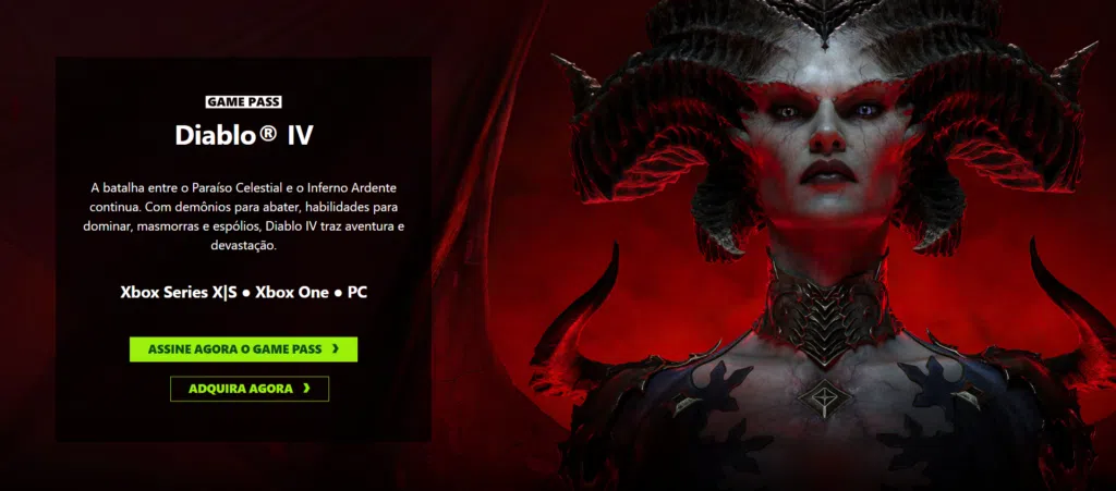Diablo IV chega ao Xbox Game Pass