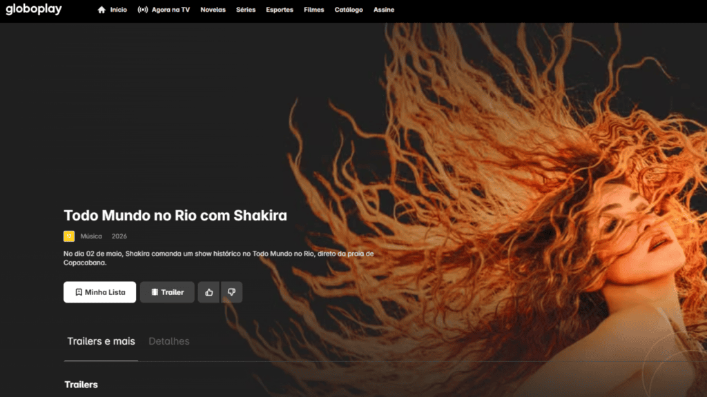Como assistir o show da Shakira em Copacabana na TV e internet
