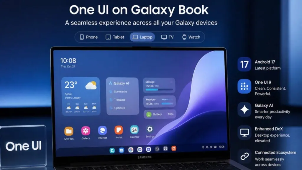Samsung will launch Galaxy Book notebooks with Android later this year.